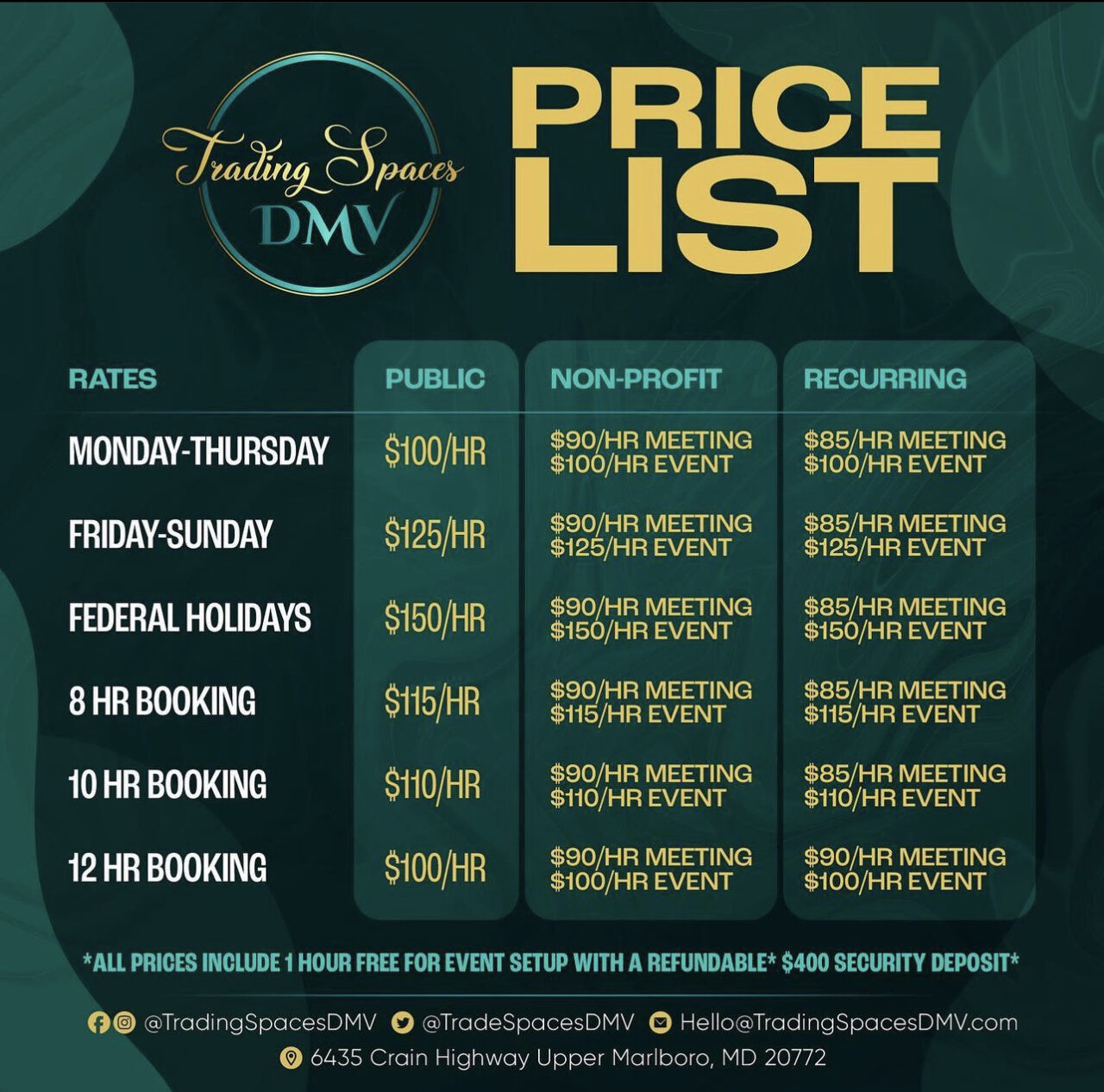 Packages | Trading Spaces DMV